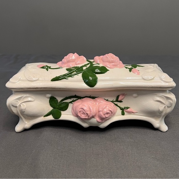 Creek Turn Pottery | Accents | Vtg Creek Turn Pottery Pink Rose 3d ...
